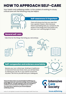 Intensive Care Society | How to approach self-care