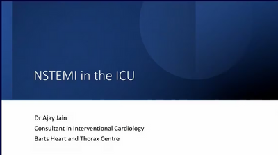 Intensive Care Society | NSTEMI in the ICU