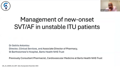 Intensive Care Society | Management of Problematic, New-Onset SVT/AF in ...